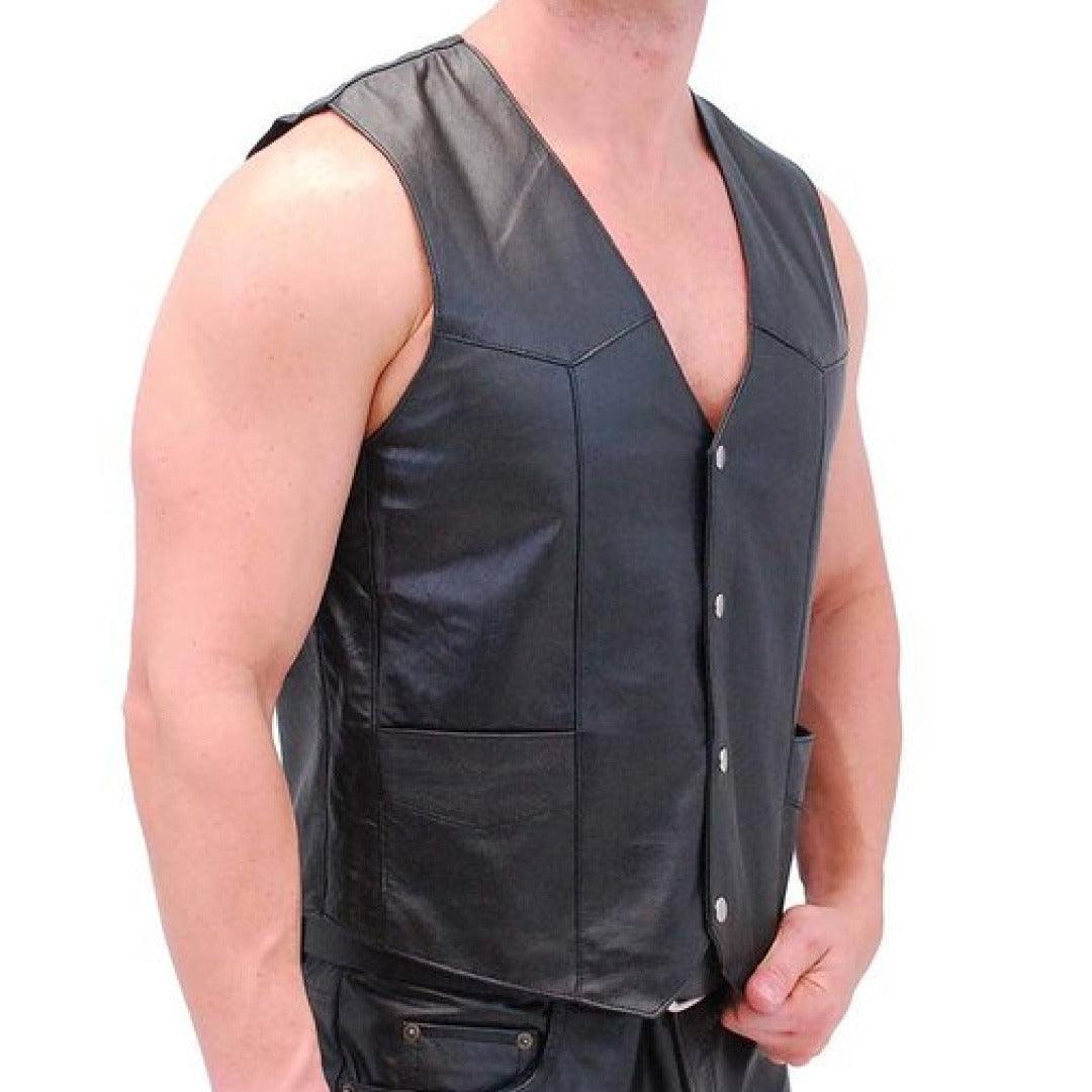 Casual Leather Vests Front Button Clousre – TheBougees